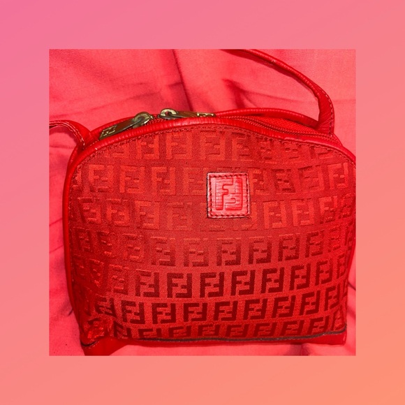 Fendi | Bags | Fendi Red Signature Cross Body Bag | Poshmark